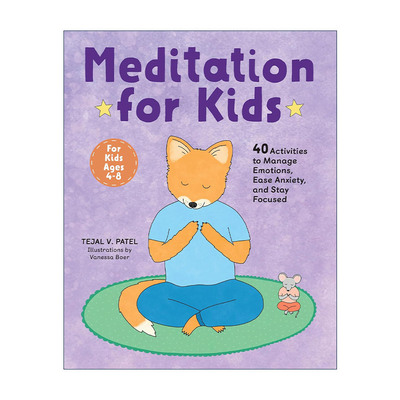 英文原版 Meditation for Kids 儿童冥想手册 管理情绪 缓解焦虑 保持专注的40种活动 绘本 英文版 进口英语原版书籍