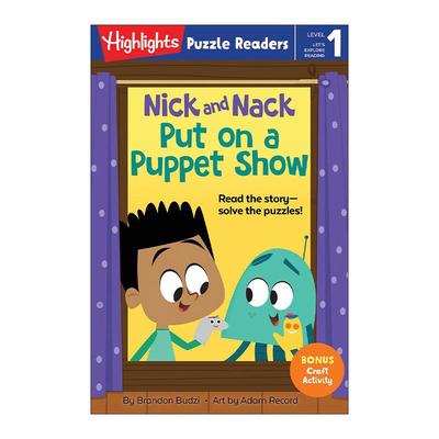 英文原版 Nick and Nack Put on a Puppet Show Highlights Puzzle Readers Level 1 尼克与纳克系列 表演木偶戏 故事与益智谜题