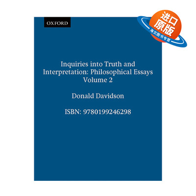 英文原版 Inquiries into Truth and Interpretation 对真理与解释的探究 戴维森语言哲学专著Donald Davidson 英文版 进口书籍