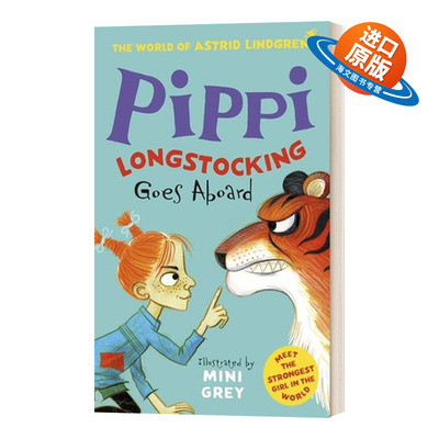 英文原版 Pippi Longstocking Goes Aboard 长袜子皮皮上船去远航 英文版 进口英语原版书籍儿童外文书