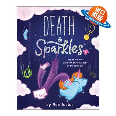 英文原版 Death & Sparkles 死神和独角兽 奇妙交友故事 暖心漫画 英文版 进口英语原版书籍