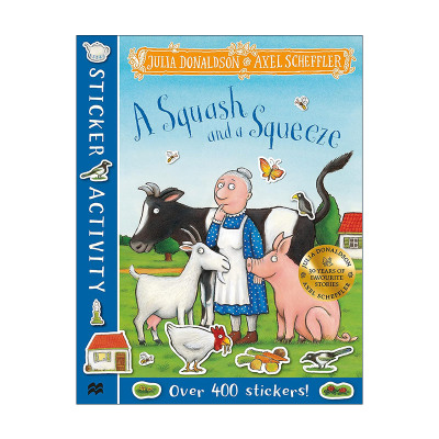 英文原版 A Squash and a Squeeze Sticker Book 小房子变大房子贴纸活动书朱莉娅·唐纳森 400多张贴纸 英文版 进口英语原版书籍