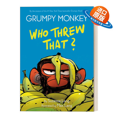 英文原版 Grumpy Monkey Who Threw That? A Graphic Novel Chapter Book 暴怒猴漫画版2 情绪控制 Max Lang 英文版 进口英语书籍