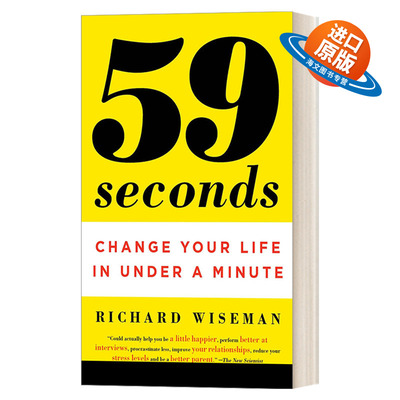 英文原版 59 Seconds 59秒心理学 在一分钟内改变你的生活 英国著名大众心理学教授Richard Wiseman 英文版 进口英语原版书籍