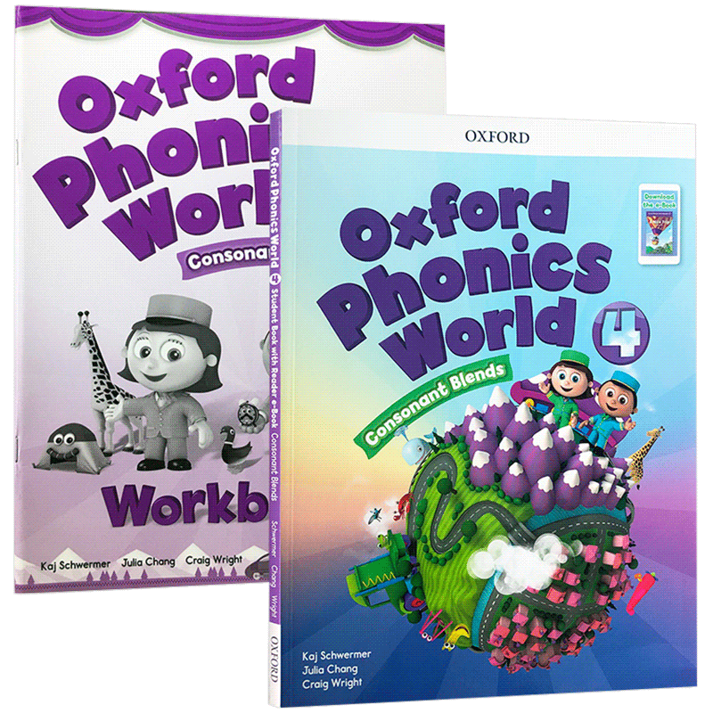 新版OPW 牛津英语自然拼读世界教材4级别含APP Oxford Phonics World 4级别课本+练习册 字母发音A-Z牛津少儿小学英语英文原版书籍