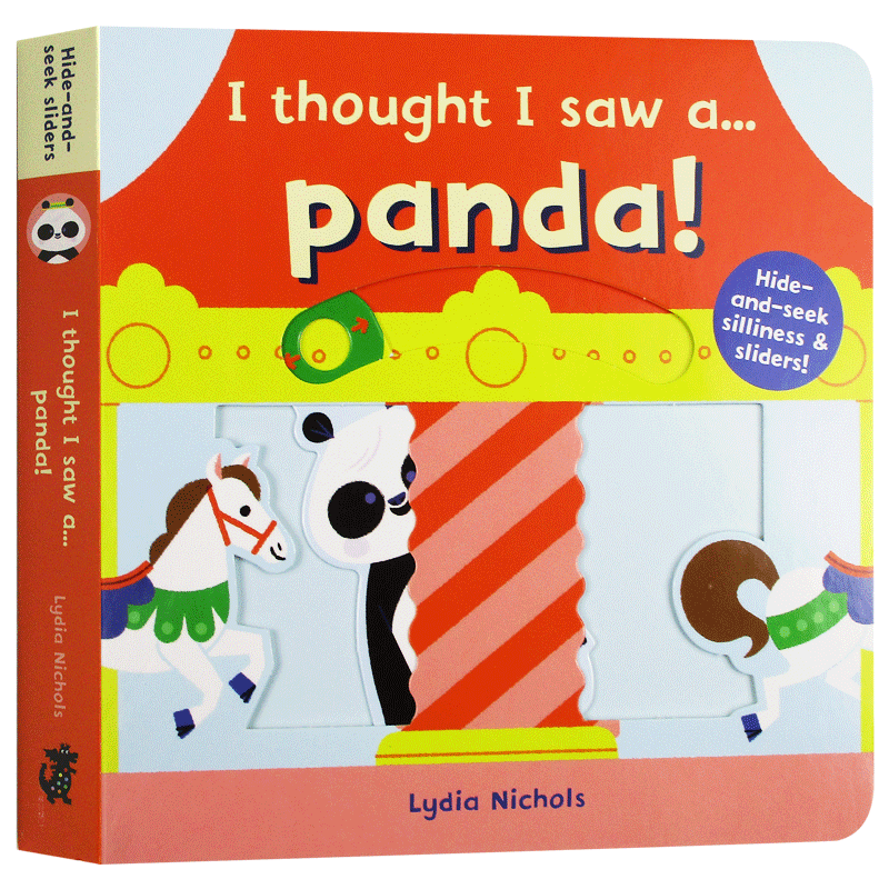 我好像看到了一只熊猫 英文原版绘本 I thought I saw a Panda 躲猫猫游戏互动操作纸板书 儿童英语启蒙认知 英文版进口原版书籍