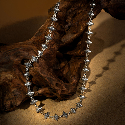 NATIVE STRANGER铆钉双头个性项链925银