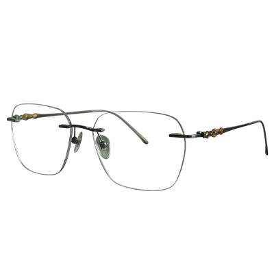 脱壳男纵横家纯钛无框眼镜