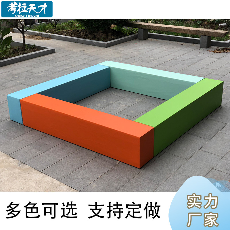 早教幼儿园软体组合长条凳围栏儿童长方皮凳软包沙发凳子可定制