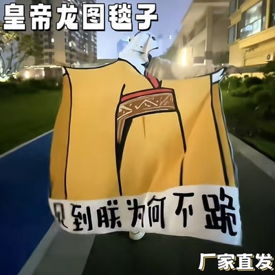 皇帝龙图整蛊龙图毛绒毯