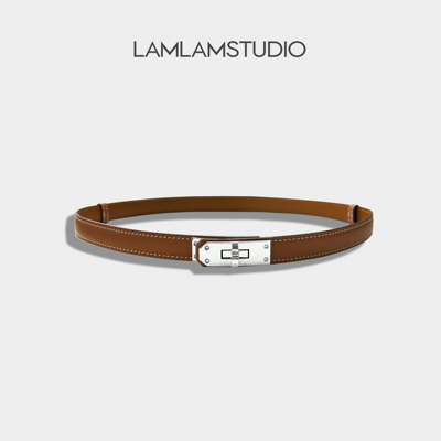 复古简约皮带腰带女士真牛皮皮带带扣 张一琳 L252254S