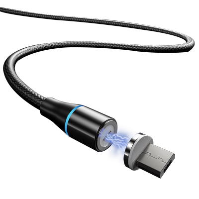 手机数据线磁吸编织三合一5A