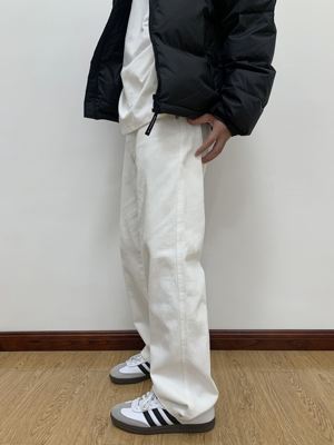 07QWER 四季通勤白色简约男春秋牛仔裤韩版情侣直筒休闲阔腿裤