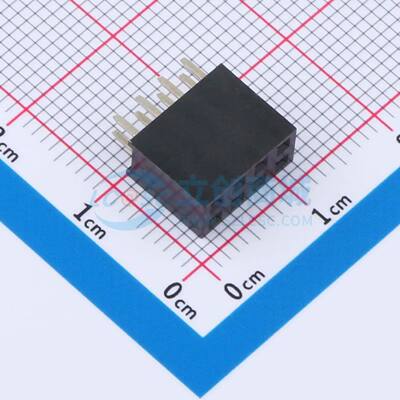 排母 XDM254-2-04-Z-8.5-G0 插件,P=2.54mm 2x4P 方孔 电子元器件