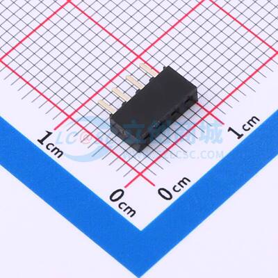 排母 CSFA101-0402A001B1AC 插件,P=2mm 1x4P 方孔 电子元器件配