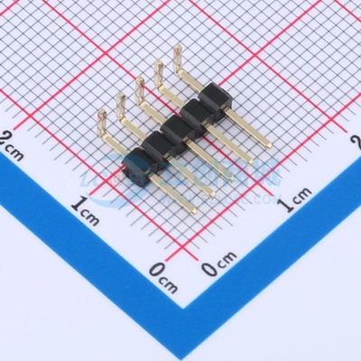 排针 GPHB101-0502A001R1BA 弯插,P=2.54mm 1x5P 方针 原装正品