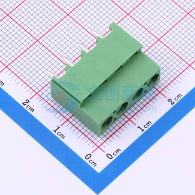螺钉式接线端子282841-4 插件,P=5.08mm 1x4P 直插 绿色
