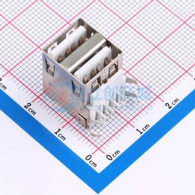 USB连接器 XDUF-0421-10 弯插 USB 2.0 母 弯插 原装正品