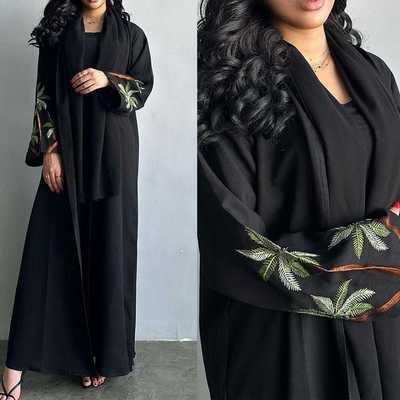Open Abaky Dubai Women Caftan 阿拉伯沙特马来迪拜尼达长袍开衫