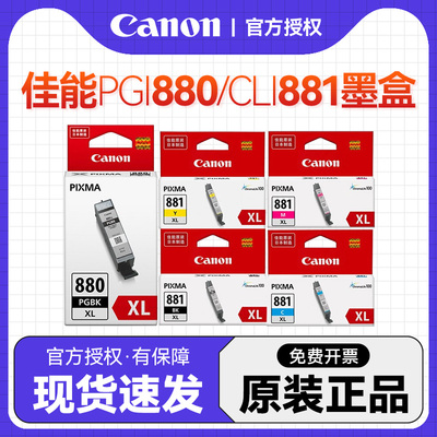 佳能打印机原装墨盒PGI-880C/M