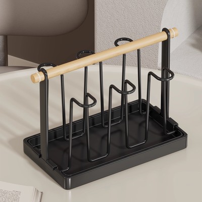 高级感轻奢杯架餐边柜杯子收纳置物架水杯茶杯倒挂桌面放置展示架