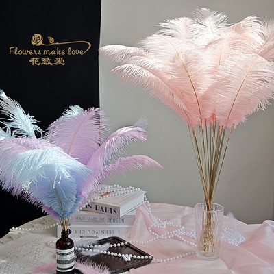 花艺装饰羽毛鸵鸟毛孔雀毛