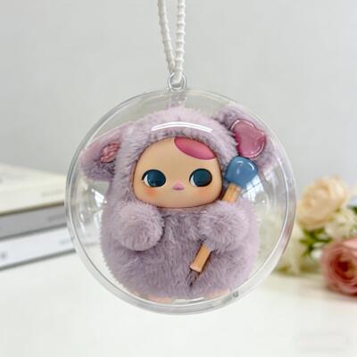 泡泡玛特PUCKY敲敲系列娃包保护套亚克力硬壳保护罩外出遛娃包挂