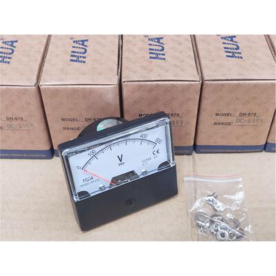 原装HUA华伟仪表DH-670指针式直流电压表 伏数表 V数表 外60*70mm