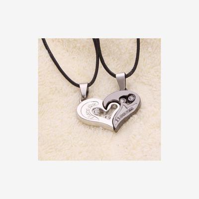 Couple necklaces Heart-shaped gifts Korean jewelry爱心项链