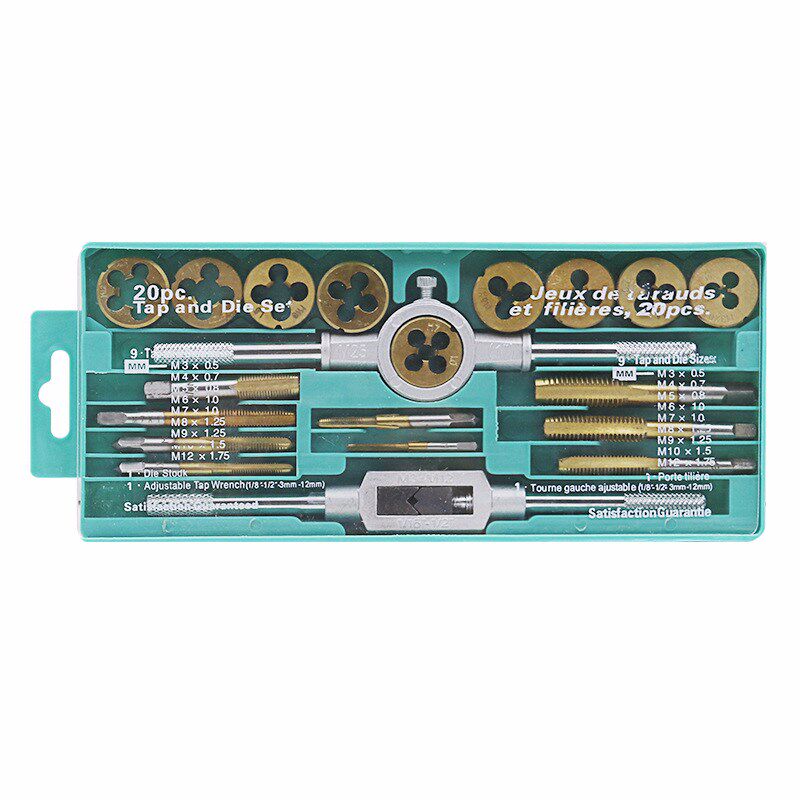 20 Pcs Taper Die Set Hardware Tools Hand Tapping Wrench Die_虎窝淘