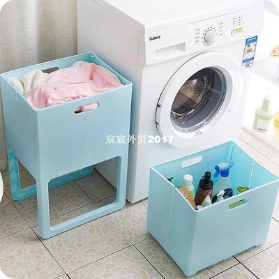 New Foldable plastic storage box dirty laundry basket bathro