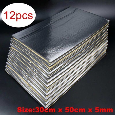 12Pcs 30cm X 50cm  5mm Car Sound Proof Deadening Upgarded C