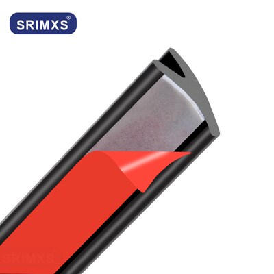 niversal Car V Shape Rubber Seal Weather Strip Hollow Glass