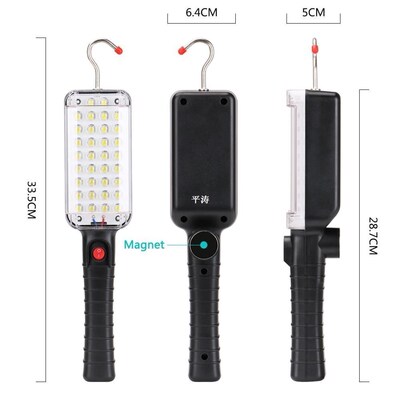 Portable Lantern 34 LEDs Flashlight Magnetic Torch USB Recha