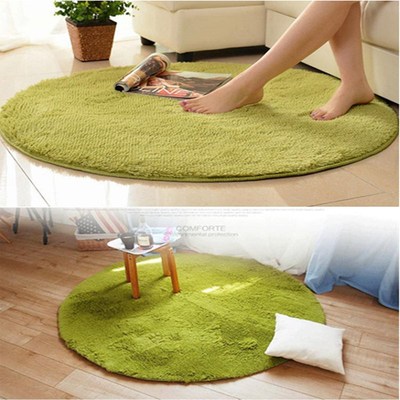 Plus Size Round Rug Carpets for Living Room Decor Faux Fur