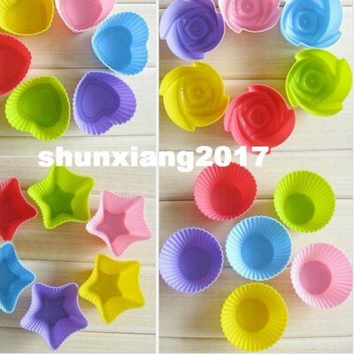 6Pcs/Set Cupcake Silicone Molds Reusable Muffin baking Cups