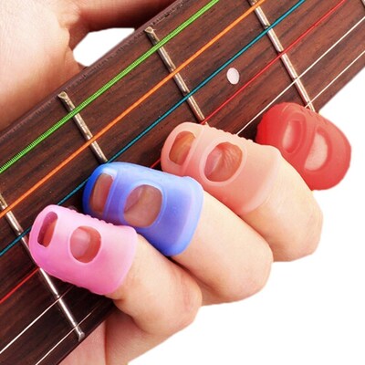 New Guitar Thumb Bass Silicone Finger Picks Protector Plectr