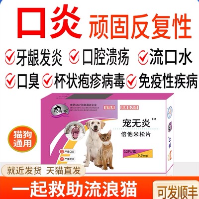 狗狗猫咪流口水顽固口炎特效药