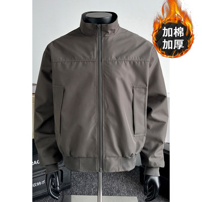 三防教练夹克外套男秋冬夹棉衣美式短款飞行棉服立领bomber棒球服