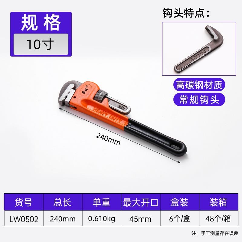 管钳扳手工具快速管钳子加重管子钳扳手多功能水管道钳家用多功能