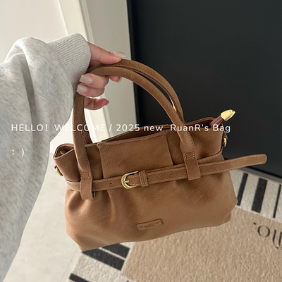 软软的包 褶皱云朵小方包 韩系小众复古手提斜挎包包女百搭休闲