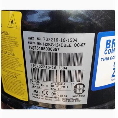 H2BG124DBEE H25G144DBEE H2NG184DPEF原装全新布里斯托压缩机