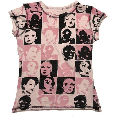 E-girl Vintage Crop Top t恤女Women t-shirt Harajuku summer