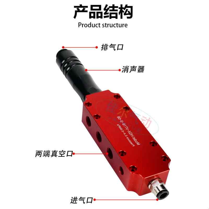 气动大吸力多级真空发生器HGX18-2-3-06-08-10工业吸具VTM发生器