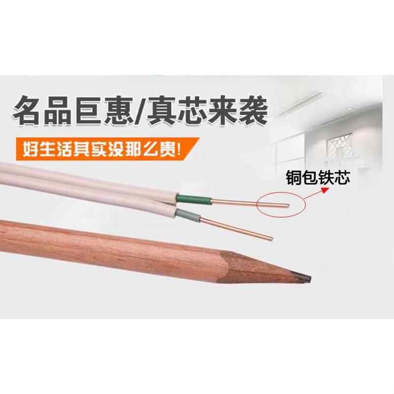 室外电话线2芯1.0 铜包钢 抗拉 耐用100米/卷 蔬菜大棚扎线捆绑线