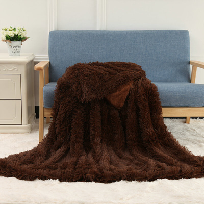 Super Soft Long Shaggy Fuzzy Fur Warm Bed Sofa Throw Blanket
