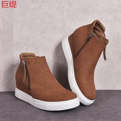 巨缇现货2020春秋欧美坡跟楔子鞋外贸女单鞋 Slope womens shoes