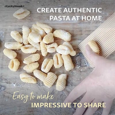 Gnocchi Pasta Plate Spiral Noodle Tool Wooden Butter Table S