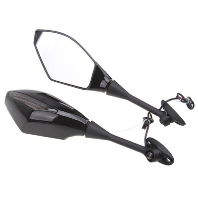 Motorcycle Integrated LED Turn Signals Rear View Mirrors Sid