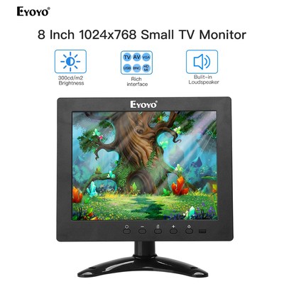 Eyoyo 8 inch HDMI Small TV Monitor 1024x768  LCD IPS Scr